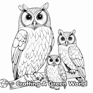 Owl Family Coloring Pages - Free & Printable!