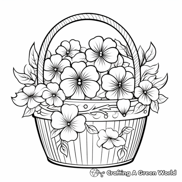 Flower Basket Coloring Pages - Free & Printable!