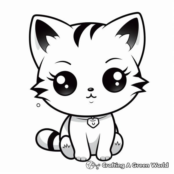 Kawaii Cat Coloring Pages - Free & Printable!