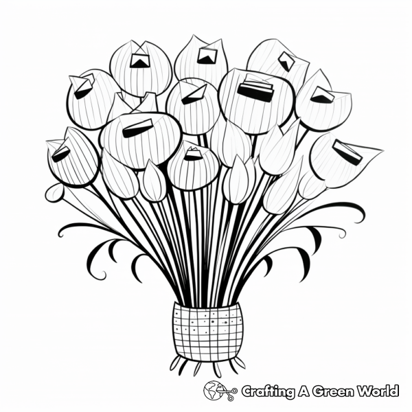 Flower Bouquet Coloring Pages - Free & Printable!