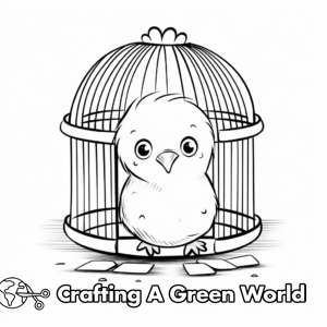 Bird Cage Coloring Pages - Free & Printable!