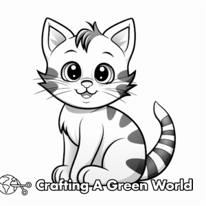 Tabby Cat Coloring Pages - Free & Printable!