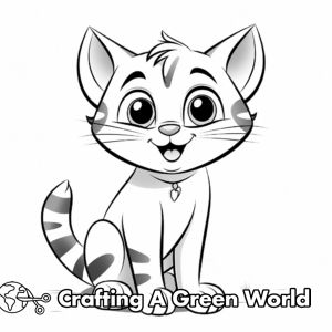 Tabby Cat Coloring Pages - Free & Printable!