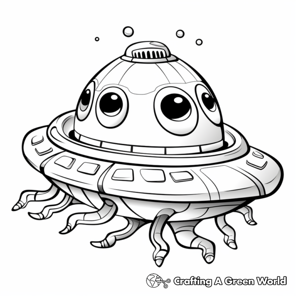 Alien Spaceship Coloring Pages - Free & Printable!