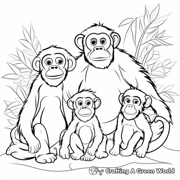 Ape Coloring Pages - Free & Printable!