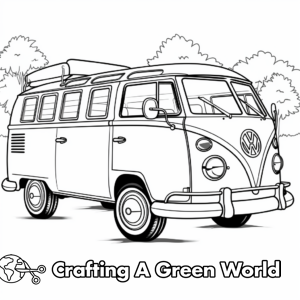 Hippie Van Coloring Pages - Free & Printable!