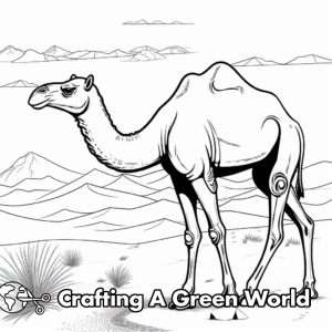 Camel In Desert Coloring Pages - Free & Printable!