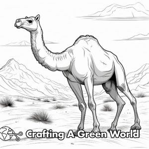 Camel In Desert Coloring Pages - Free & Printable!