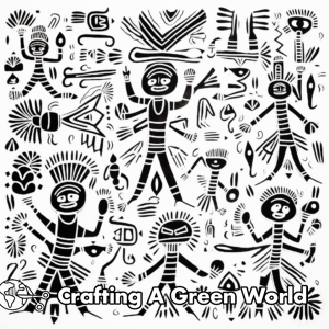 Amate Bark Painting Coloring Pages - Free & Printable!