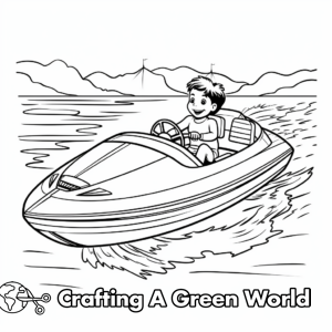 Speed Boat Coloring Pages - Free & Printable!
