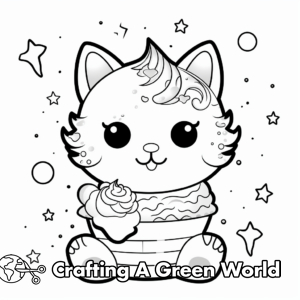 Cats and Ice Cream Coloring Pages - Free & Printable!