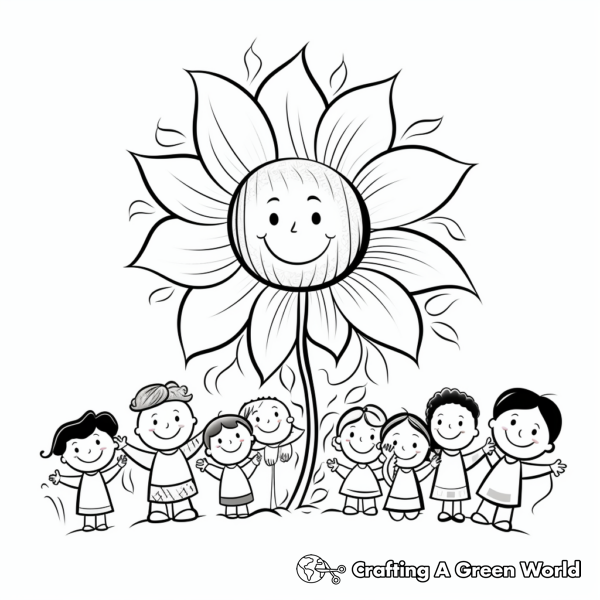 Happy Flower Coloring Pages - Free & Printable!