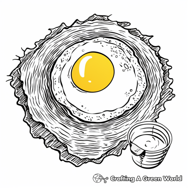 Fried Egg Coloring Pages - Free & Printable!