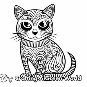 Striped Cat Coloring Pages - Free & Printable!