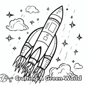 Rocket Coloring Pages - Free & Printable!