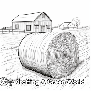 Hay Bale Coloring Pages - Free & Printable!