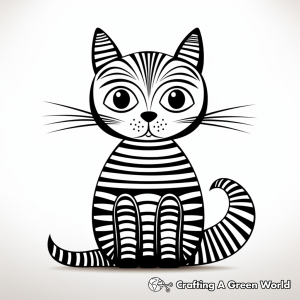 Striped Cat Coloring Pages - Free & Printable!