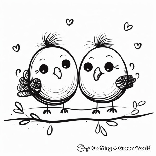 Love Bird Coloring Pages - Free & Printable!
