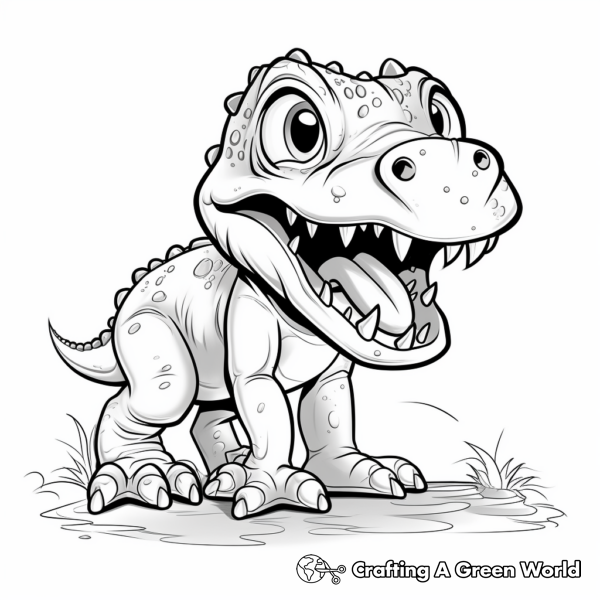 Scary T Rex Coloring Pages - Free & Printable!