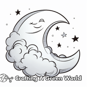 Crescent Moon Coloring Pages - Free & Printable!