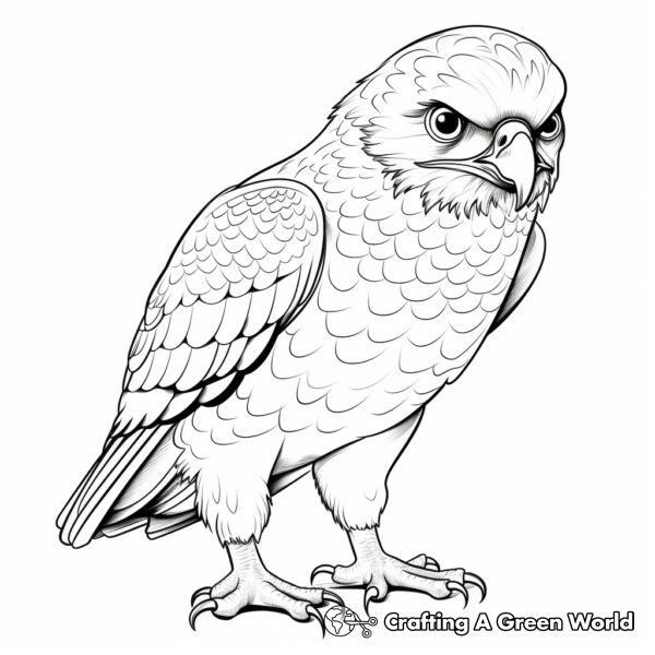 Red Tailed Hawk Coloring Pages - Free & Printable!