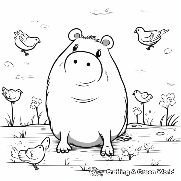 Capybara Coloring Pages - Free & Printable!