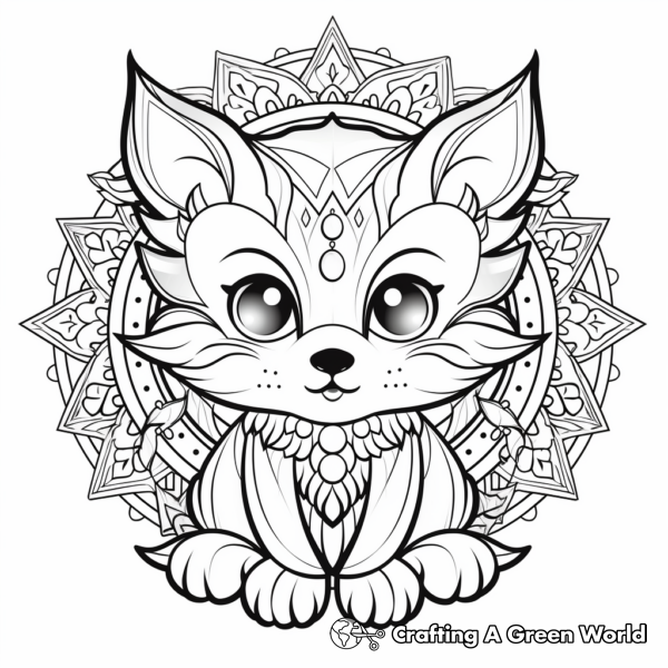 Cat Mandala Coloring Pages - Free & Printable!