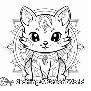 Cat Mandala Coloring Pages Free Printable