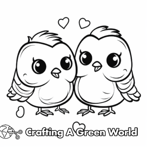 Love Bird Coloring Pages - Free & Printable!