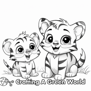 Cute Baby Tiger Coloring Pages - Free & Printable!