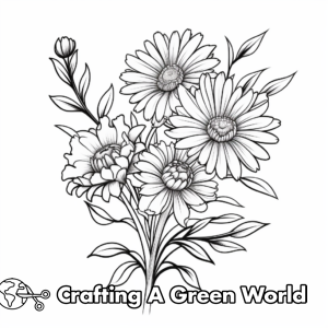 Fall Flowers Coloring Pages - Free & Printable!