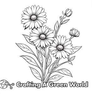 Fall Flowers Coloring Pages - Free & Printable!