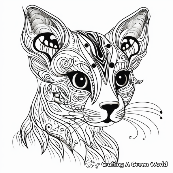 Cat Head Coloring Pages - Free & Printable!