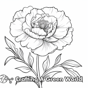 Peony Coloring Pages - Free & Printable!