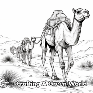 Camel In Desert Coloring Pages - Free & Printable!