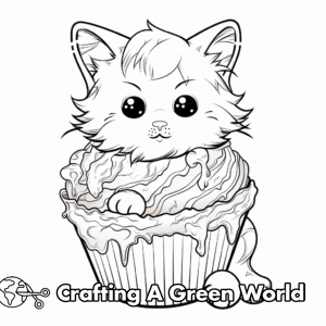 Cats and Ice Cream Coloring Pages - Free & Printable!