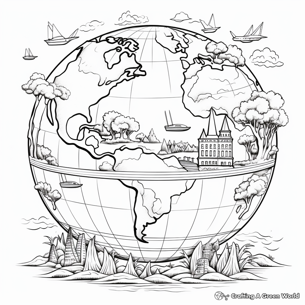 World Geography Coloring Pages World Geography Coloring Pages