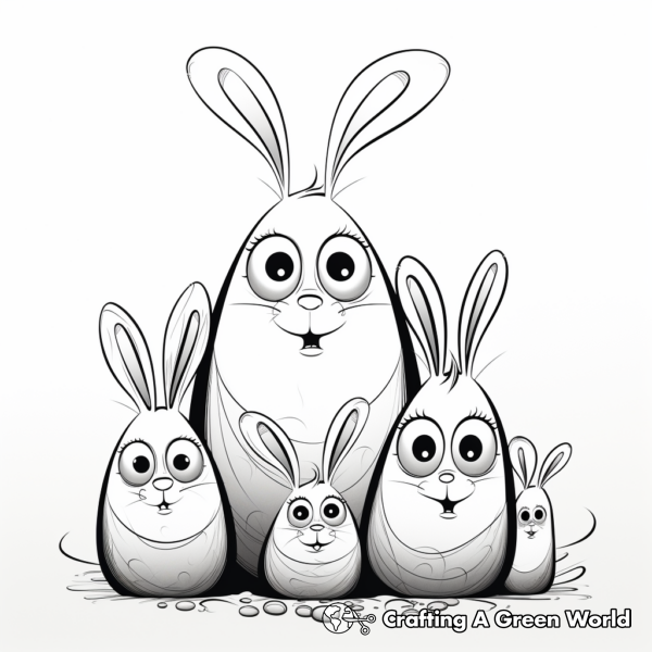 Bunny Family Coloring Pages - Free & Printable!