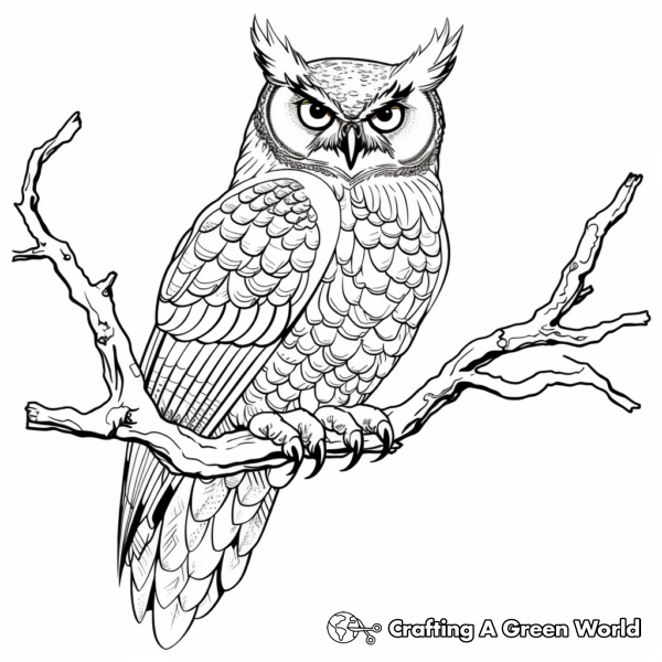 Great Horned Owl Coloring Pages - Free & Printable!