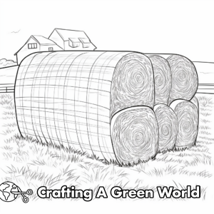 Hay Bale Coloring Pages - Free & Printable!