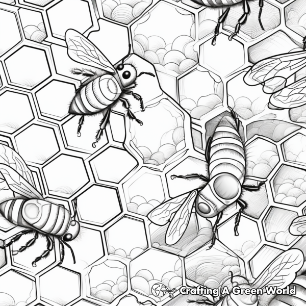 Honeycomb Coloring Pages - Free & Printable!