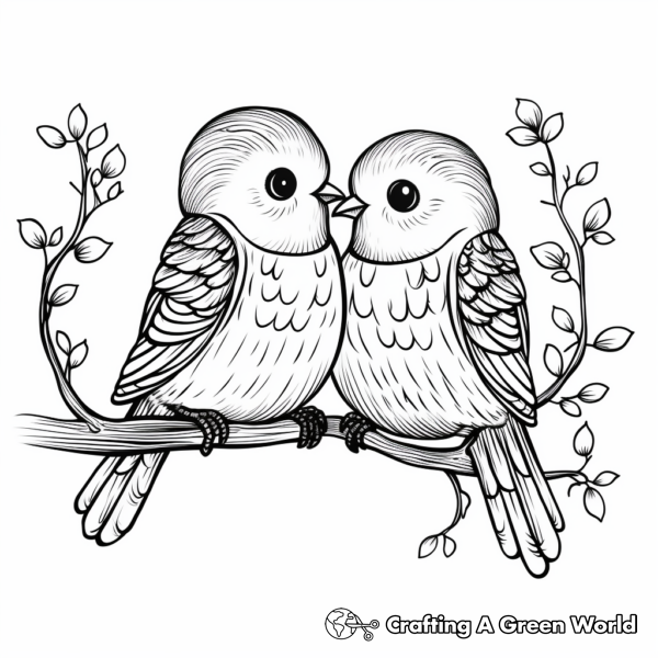 Love Bird Coloring Pages - Free & Printable!