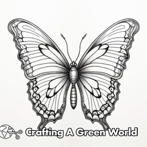 Blue Morpho Butterfly Coloring Pages - Free & Printable!