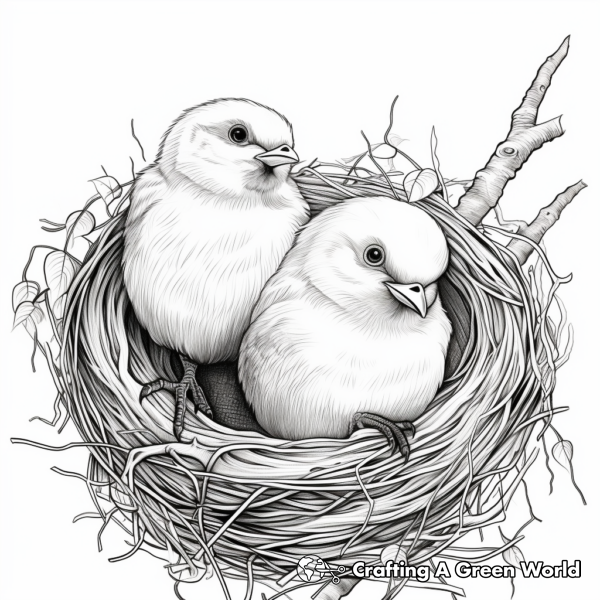 N Is For Nest Coloring Pages - Free & Printable!