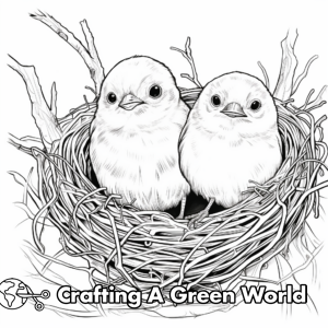 N Is For Nest Coloring Pages - Free & Printable!