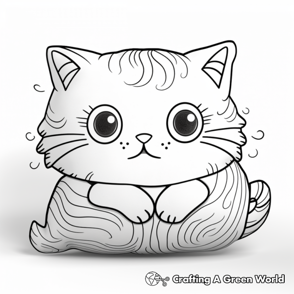 Cats on Pillows Coloring Pages - Free & Printable!