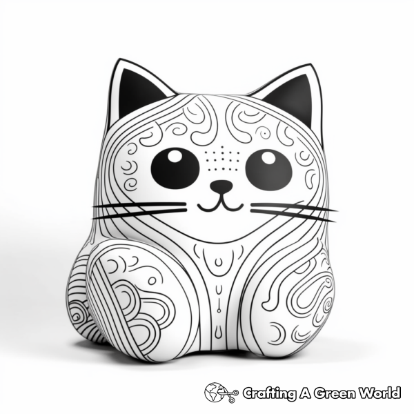 Cats on Pillows Coloring Pages - Free & Printable!