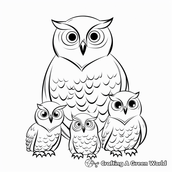 Owl Family Coloring Pages - Free & Printable!