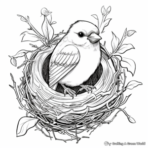 Bird Nest Coloring Pages - Free & Printable!