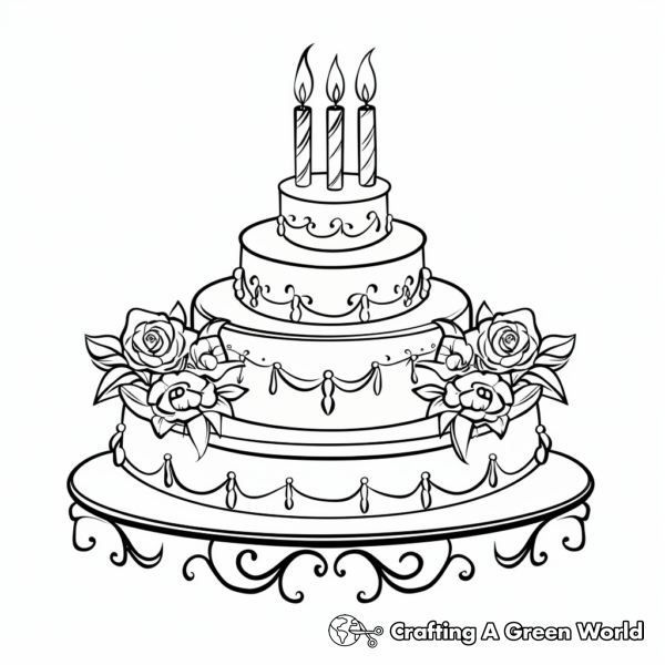 Cake Coloring Pages - Free & Printable!